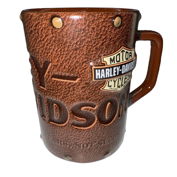 Harley-Davidson | Dining | Vintage Harley Davidson Brown Faux Leather ...